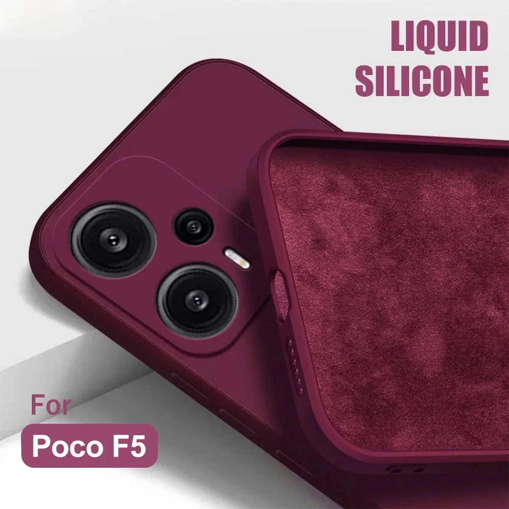 Poco-F5-PocoF5-Case-Original-Liquid-Silicone-Phone-Cases-For-Xiaomi ...