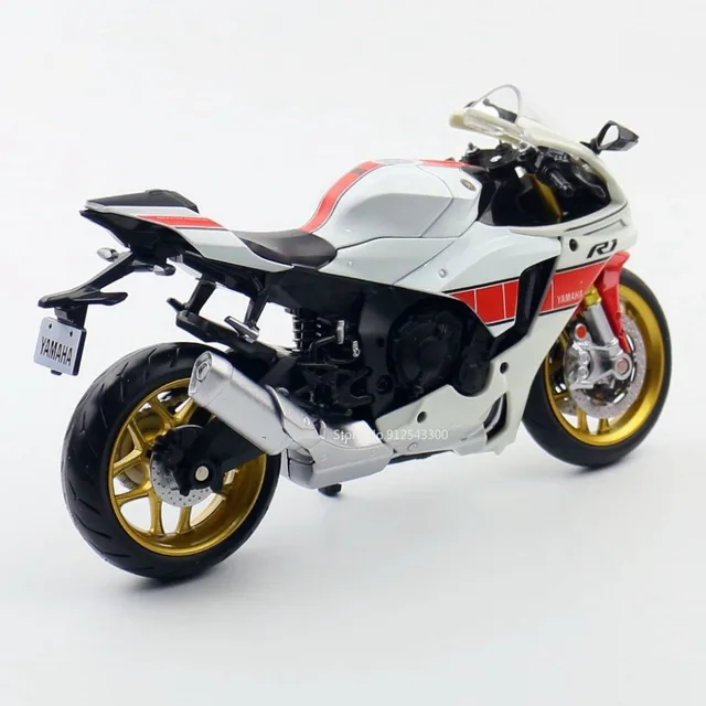 1/12 Yamaha YZF-R1M Motorcycle Model Toy Alloy Diecast with Rubber ...
