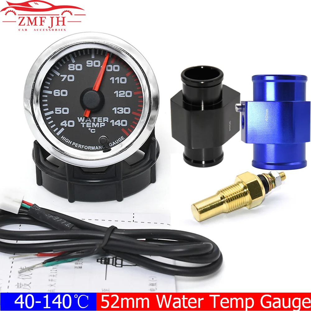 7-Color-LED-2-52mm-Water-Temperature-Gauge-with-Sensor-1-8-NPT-40-140 ...