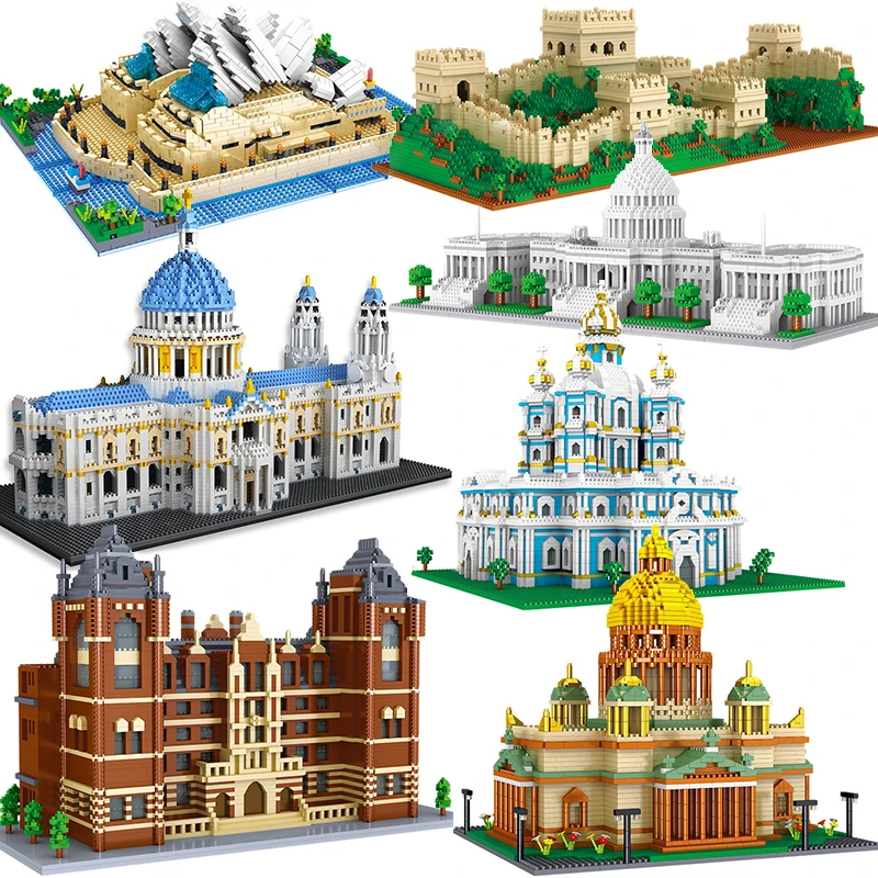 Diamond City Architecture Model Building Blocks Great Wall Big Ben ...