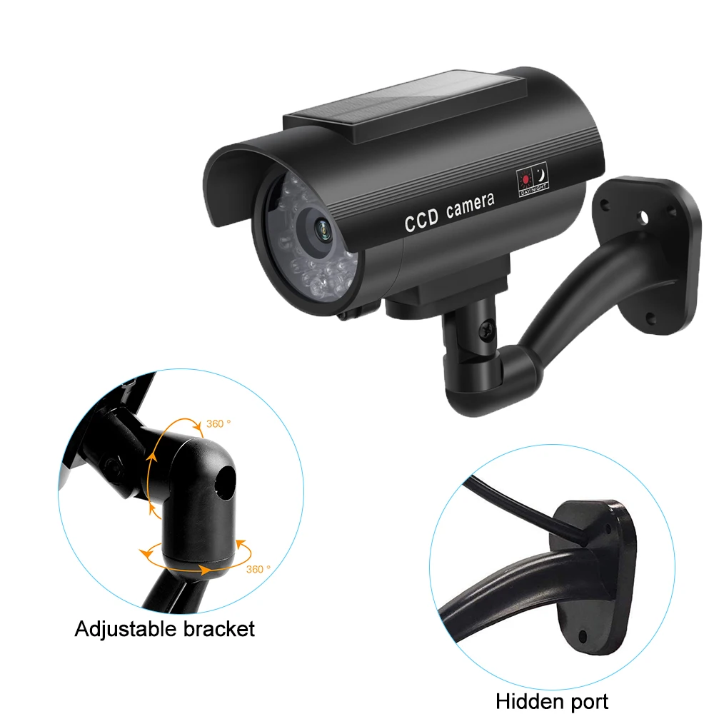 Fake Outdoor Cameras Indoor And Outdoor CCTV Dummy Camera (with LED ...