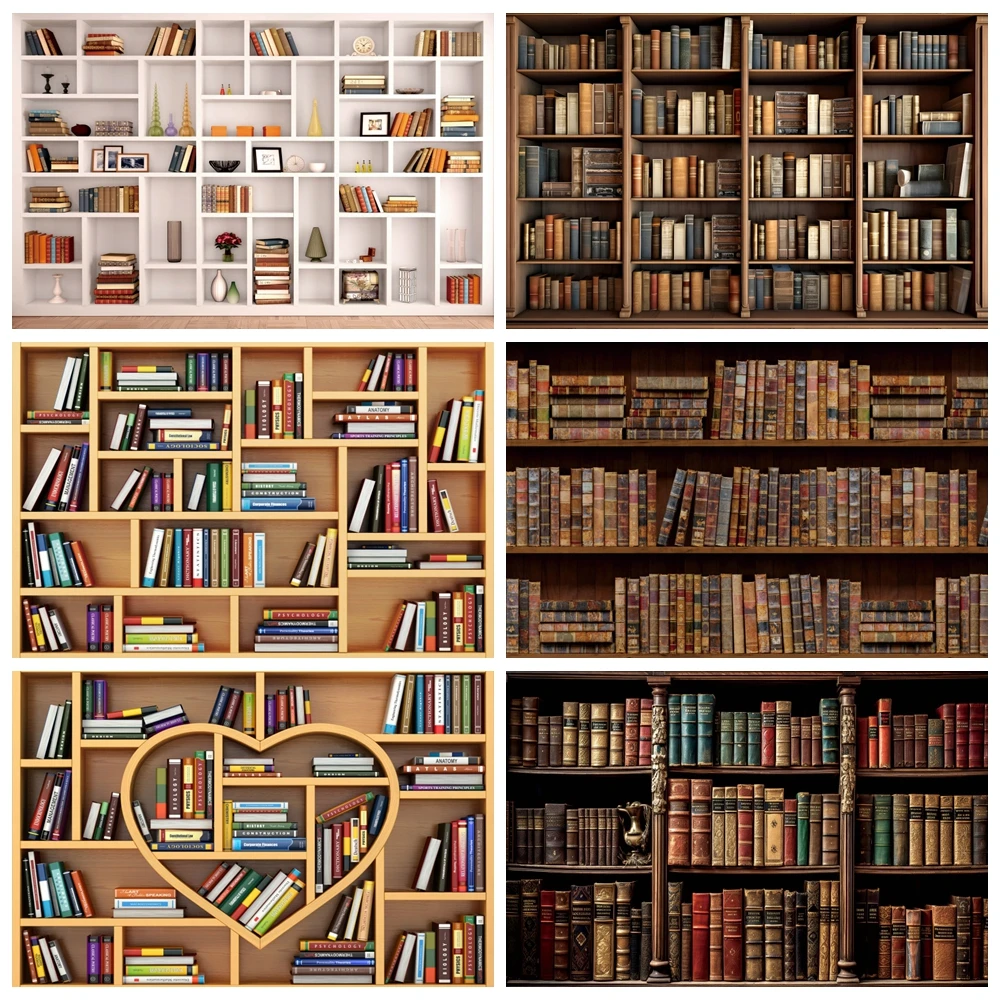 Book-Shelf-Bookcase-Backdrop-for-Photography-Back-to-School-Study ...