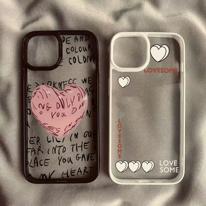 Fashion Letter Pink Heart Case For Samsung Galaxy S25 S24 S23 S22 Ultra ...