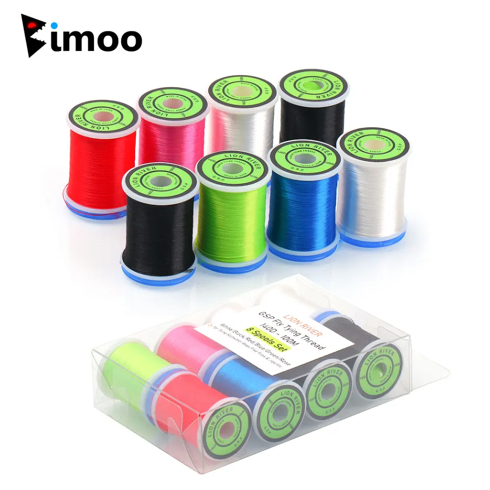 Bimoo-8Spools-Set-140D-GSP-Fly-Tying-Polyethylene-Floss-Thread-High ...