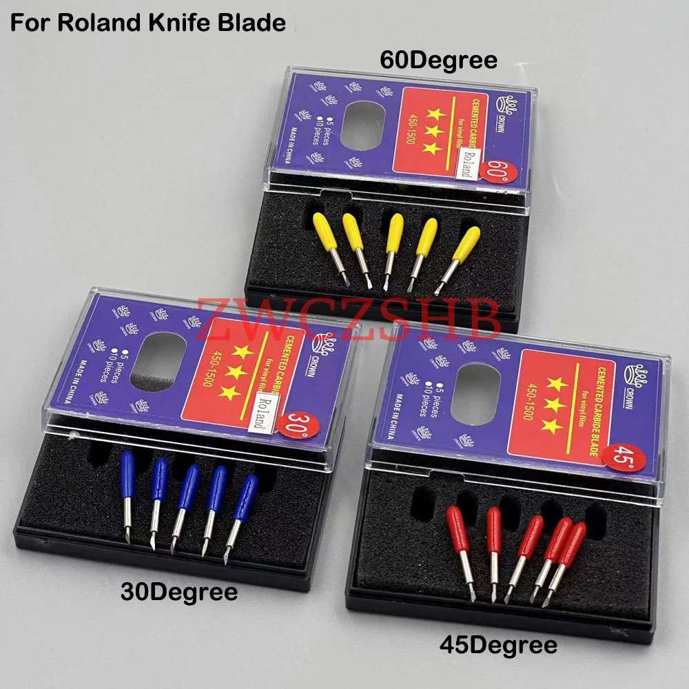 10PCS-Roland-Cutting-Plotter-Knife-Blade-30-45-60Degree-Cemented ...
