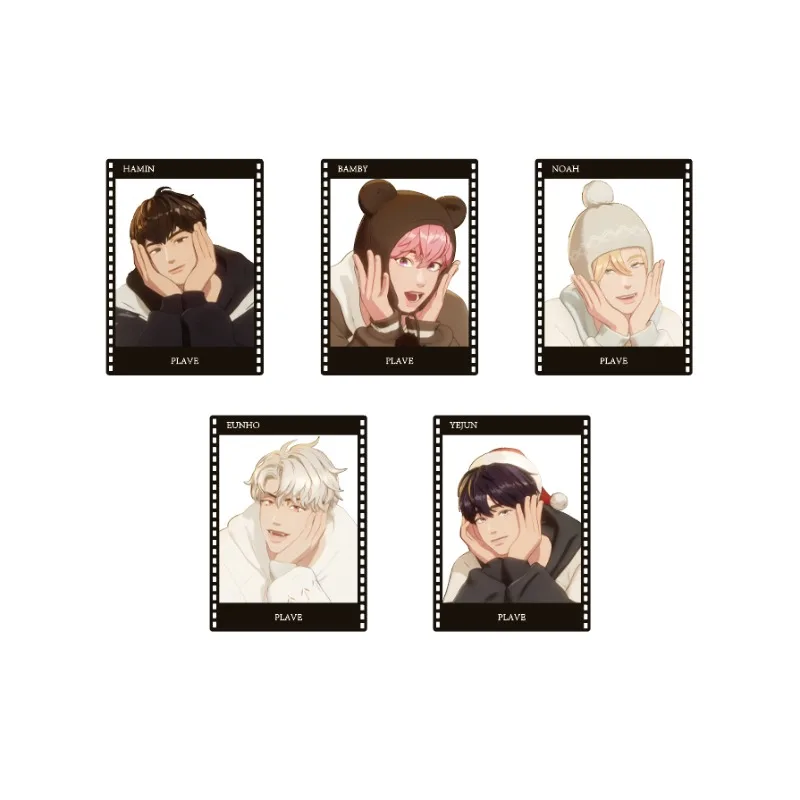 PLAVE-Anime-Acrylic-Card-Yejun-Noah-Bamby-Eunho-Hamin-Transparent-Cards ...