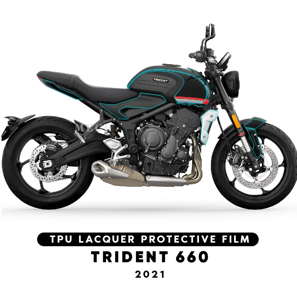 For Trident 660 Trident660 2021 - 2022 Tpu Carbon Fiber Fuel Tank Pad ...