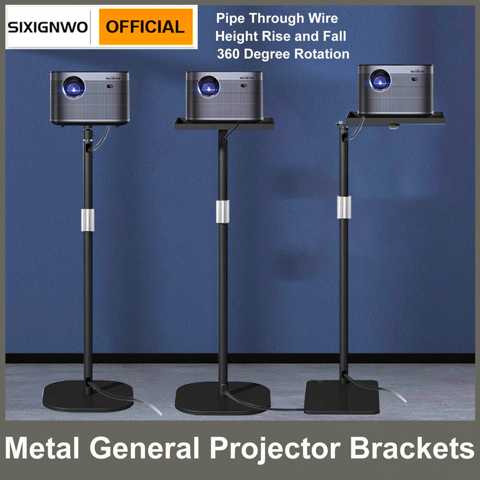 120CM-Floor-Projector-Support-Stand-Metal-Holder-Multi-angle-Adjustable ...