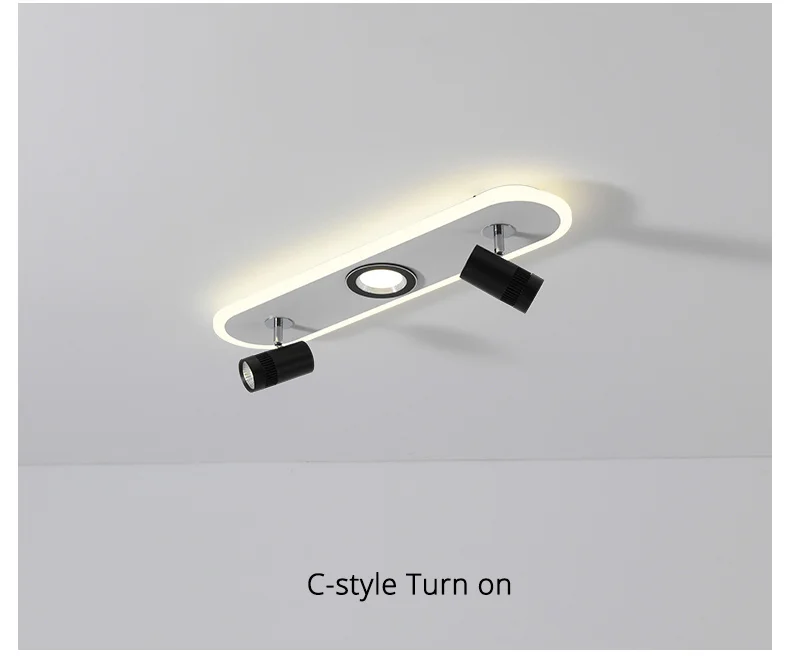 No Main Light Living Room Chandeliers Track Spotlight Surface Installa ...