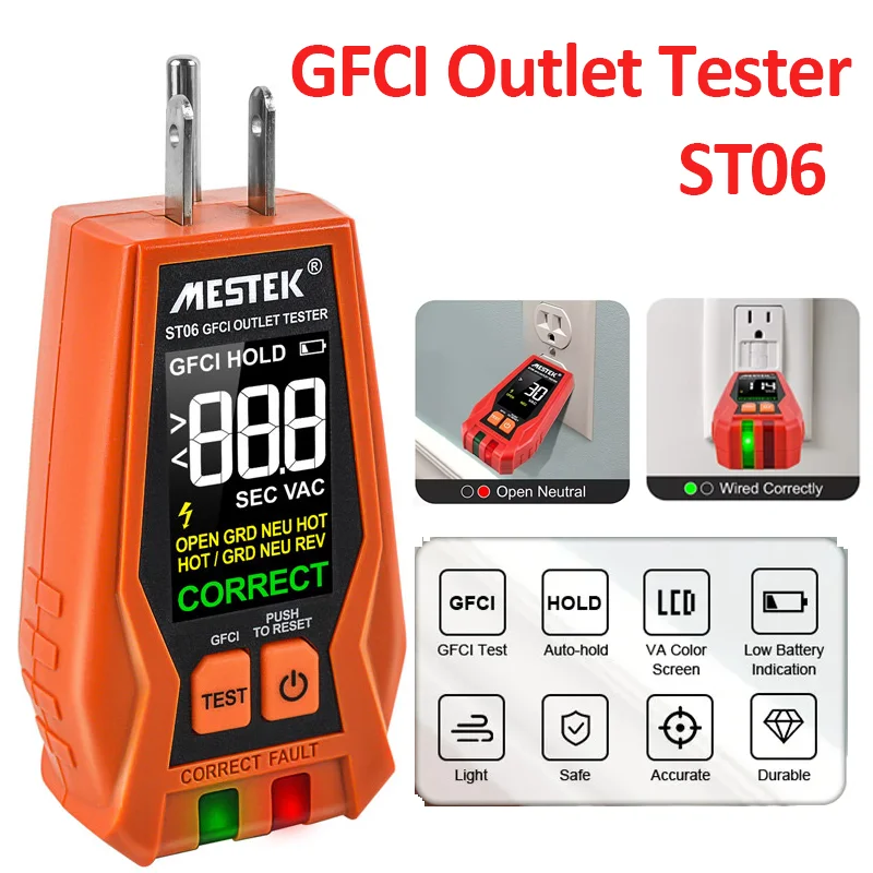 ST06-GFCI-Outlet-Tester-Digital-Color-Screen-GFCI-Circuit-Breaker-Live ...