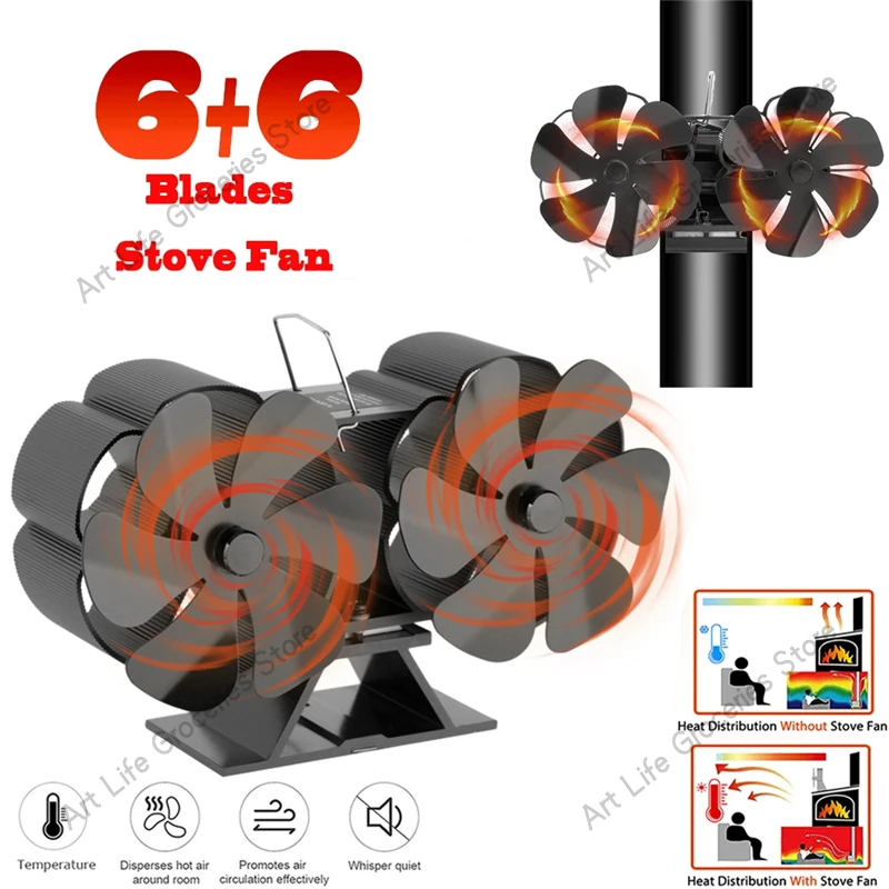 Heat-Powered-Stove-Fan-12-blade-Wood-Burning-Stove-Fan-for-Log-Burning ...