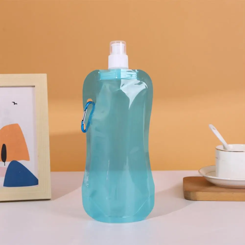 Collapsible-Water-Bottle-480ml-BPA-Free-Reusable-Water-Pouch-Hiking ...