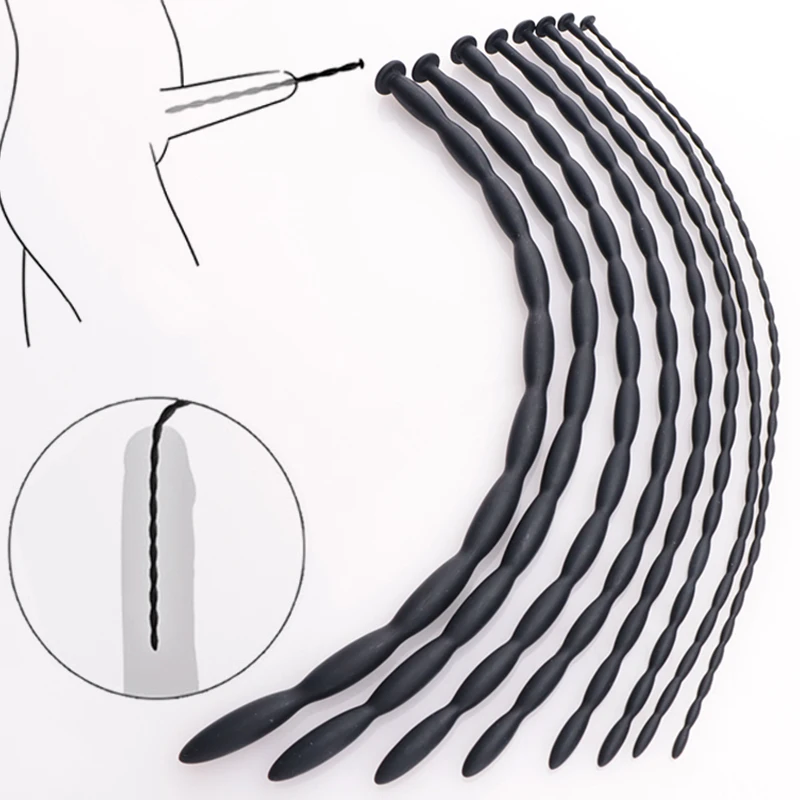 8Pcs-Set-Silicone-Urethral-Plug-Urethral-Sound-Beads-Hollow-Probe ...