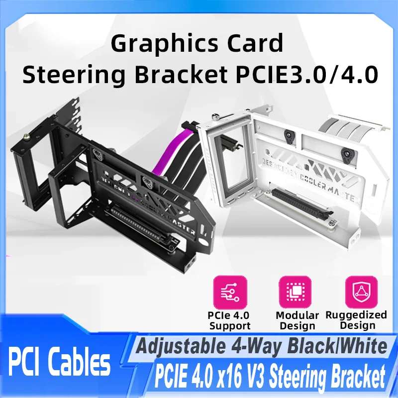 PCIE-4-0-x16-Graphics-Card-Vertical-Bracket-GPU-Holder-Kit-ATX-Case-VGA ...