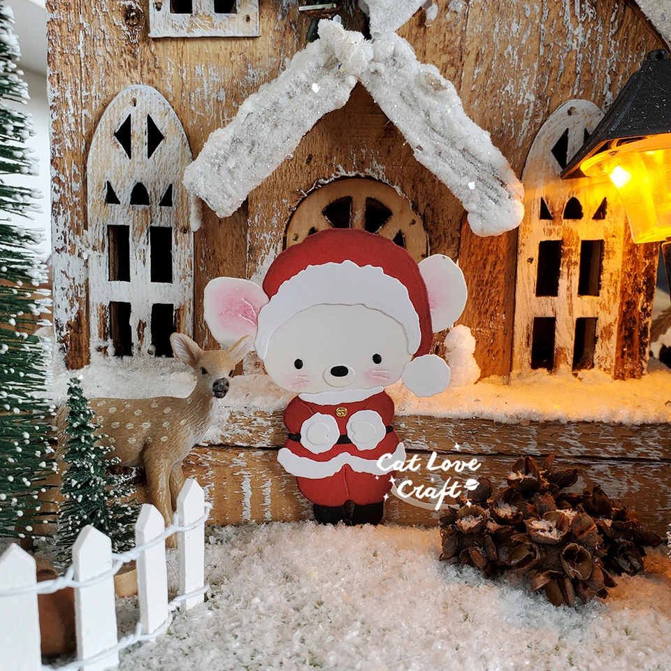 Scrapbooking Embossing Christmas Village Cutting Dies Set - House Tree ...