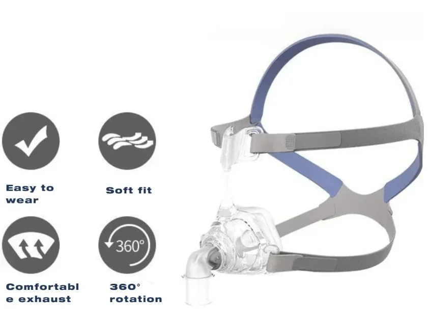 Resmed Mirage FX Nasal mask Includes frame, headband, adapter, nose pad ...