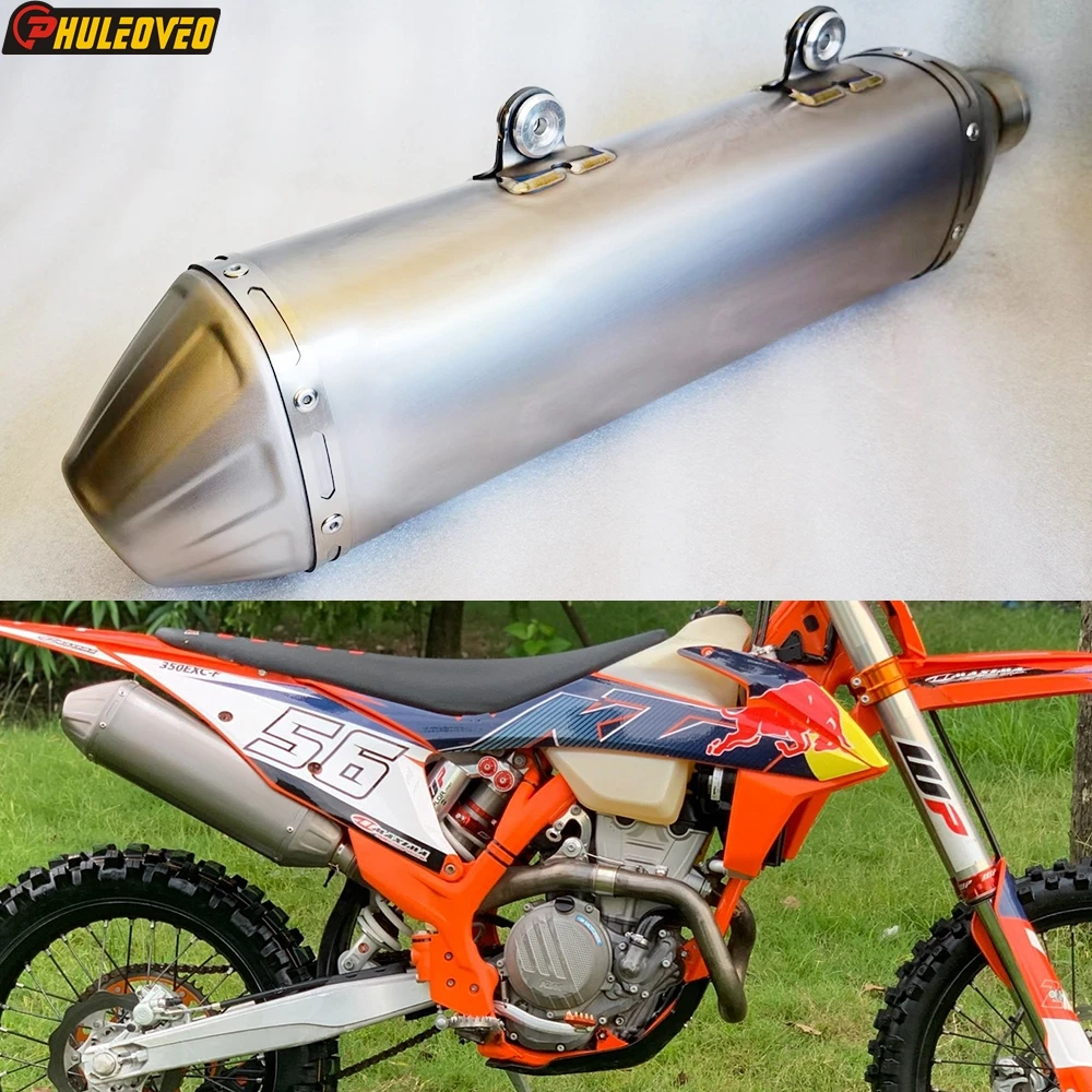 Titanium Alloy Motorcycle Exhaust Muffler For Ktm Exc-f Sx-f 250 350 ...