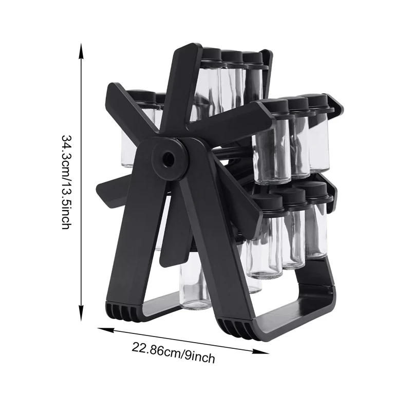 Spice Rotating Rack (18 pcs bottles) | طقم بهارات دوار – Nashtare Shop