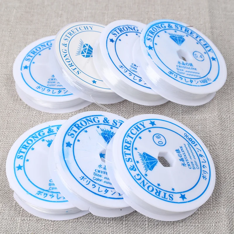 0.4-1.2mm Transparent Stretch Elastic Crystal Line Beading Rope String ...