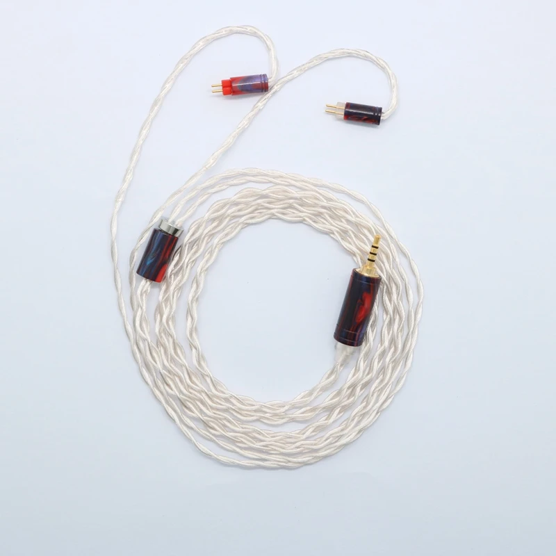 XINHS 4 Cores 7N OCC Silver Plated Wire Resin Hardware MMCX 0.78mm 2 ...