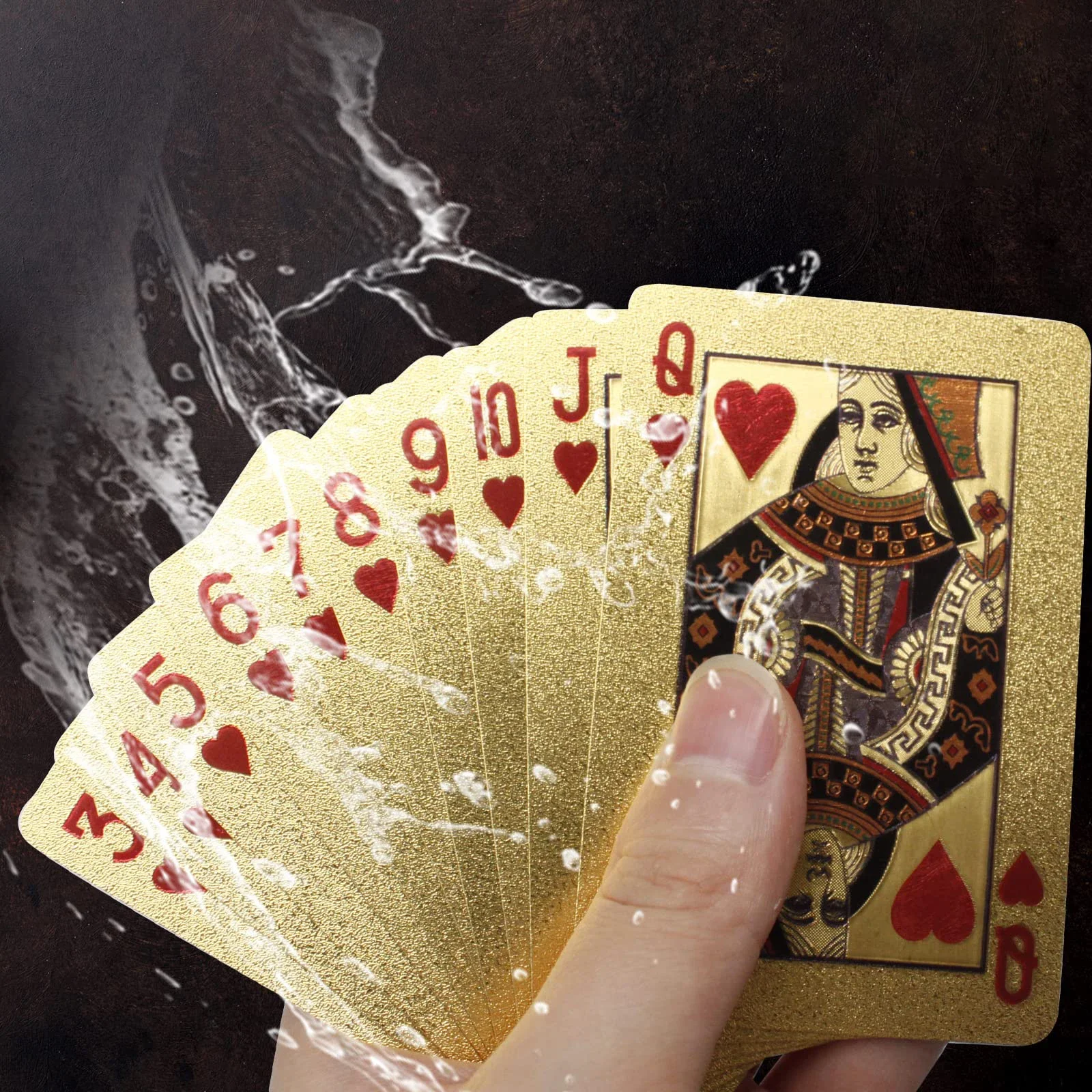 Playing Cards Waterproof Plastic Poker , Black PVC Poker Table Cards ...