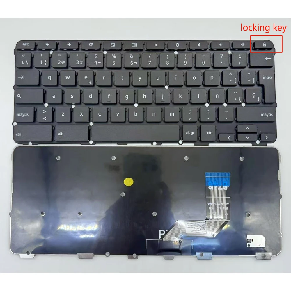 Teclado XIN-español SP para Lenovo Chromebook N24 100e 81ER N24 100e 2a ...