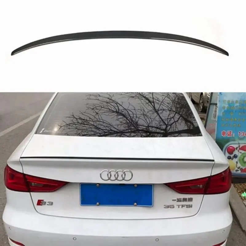 For-AUDI-A3-S3-RS3-8V-Limousine-Sedan-S-Style-Carbon-Fiber-Rear-Spoiler ...