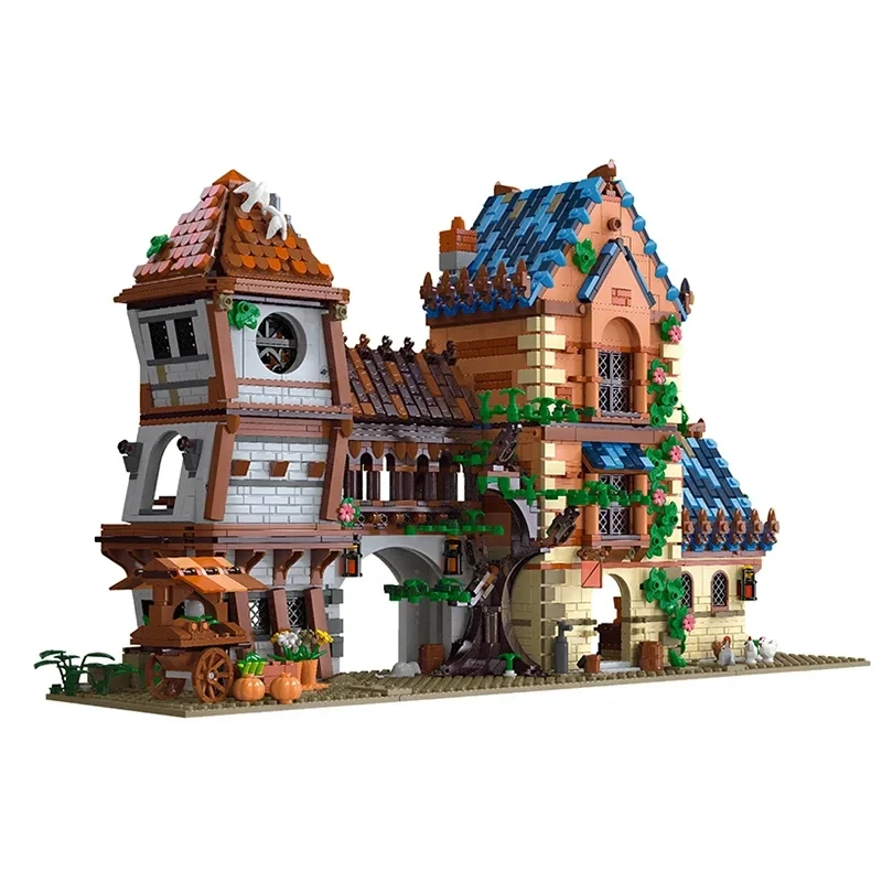 Criativos-Medieval-Building-Blocks-Tavern-Town-Street-View-Hotel-Castle ...