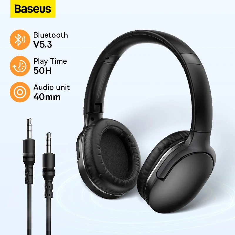 Baseus D02 Pro 무선 헤드폰 스포츠 블루투스 5.3 이어폰, 핸즈프리 헤드셋 이어버드 헤드폰 이어폰, 아이폰 샤오미용 ...