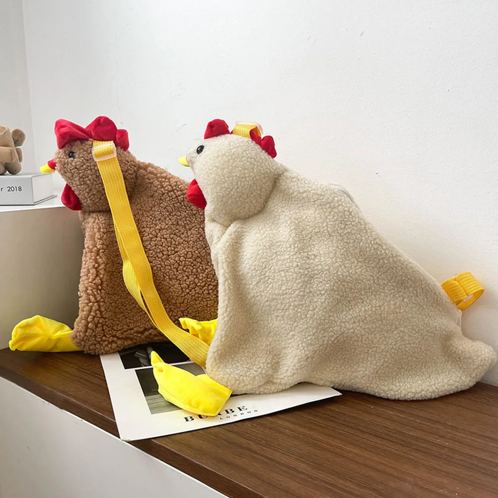 Funny-Women-Hen-Shape-Plush-Bag-Cute-Cartoon-Chicken-Crossbody-Shoulder ...