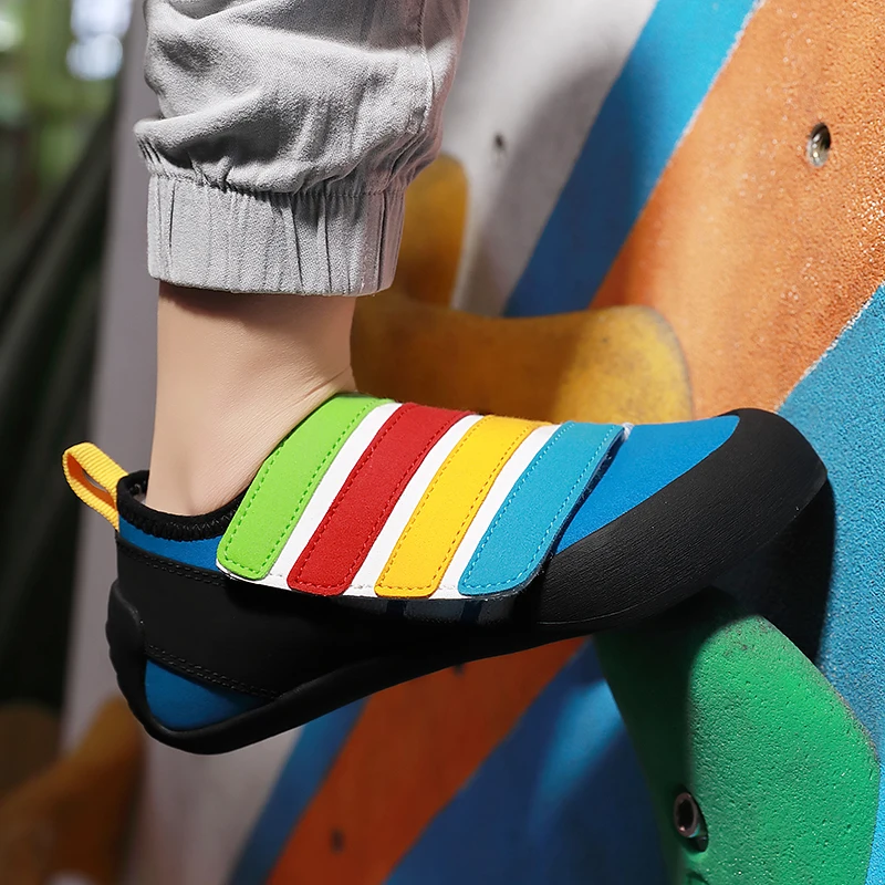 Professional Children Rock Climbing Shoes Youth Cushioning Bouldering ...