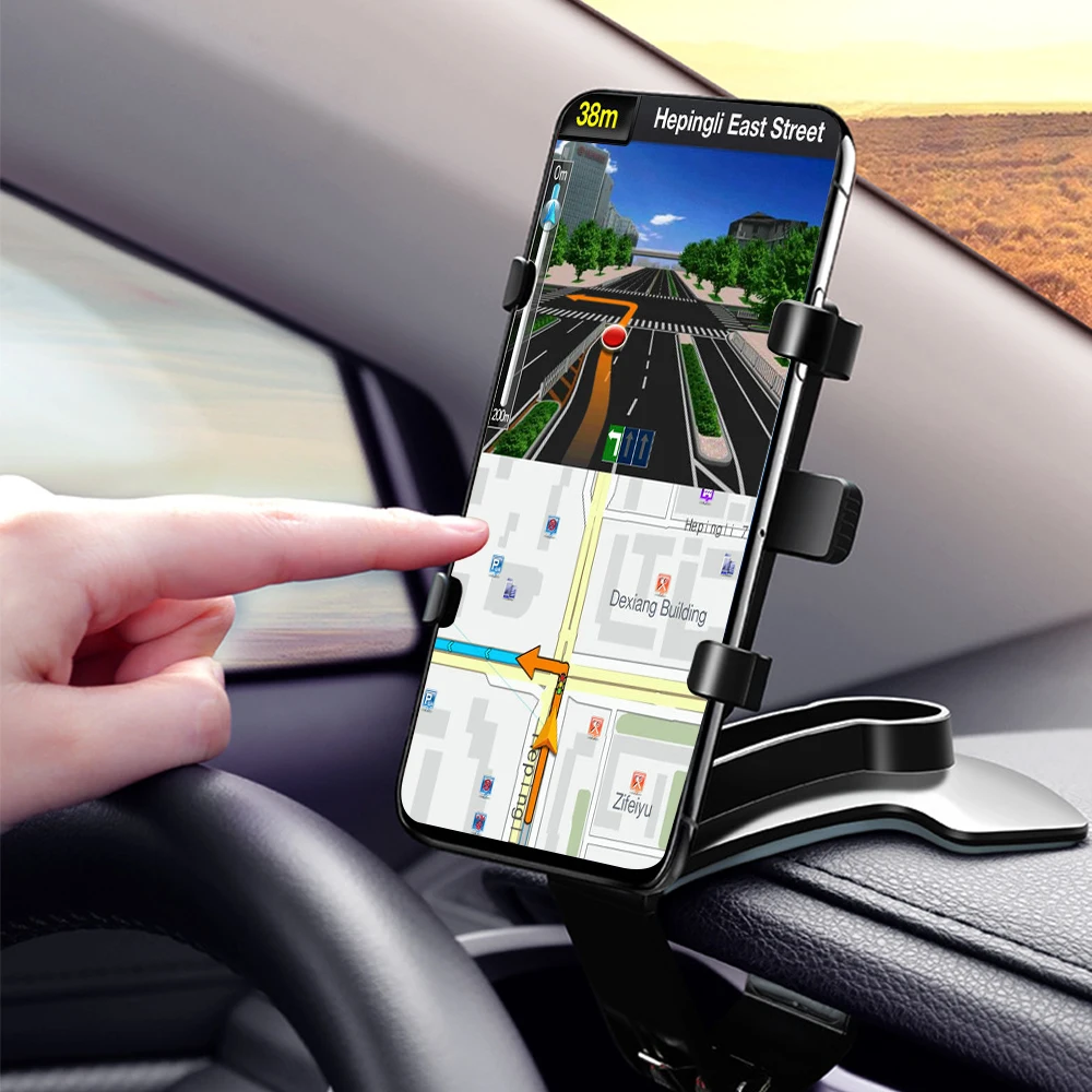 360-Degree-Dashboard-Car-Phone-Holder-Stands-Rearview-Mirror-Sun-Visor ...