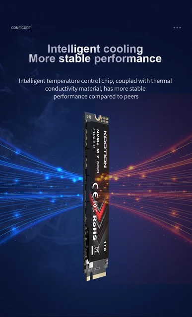 1TB NVMe SSD KOOTION 1TB NVMe PCIe 3.0 SSD - M.2 2280 Internal Solid ...