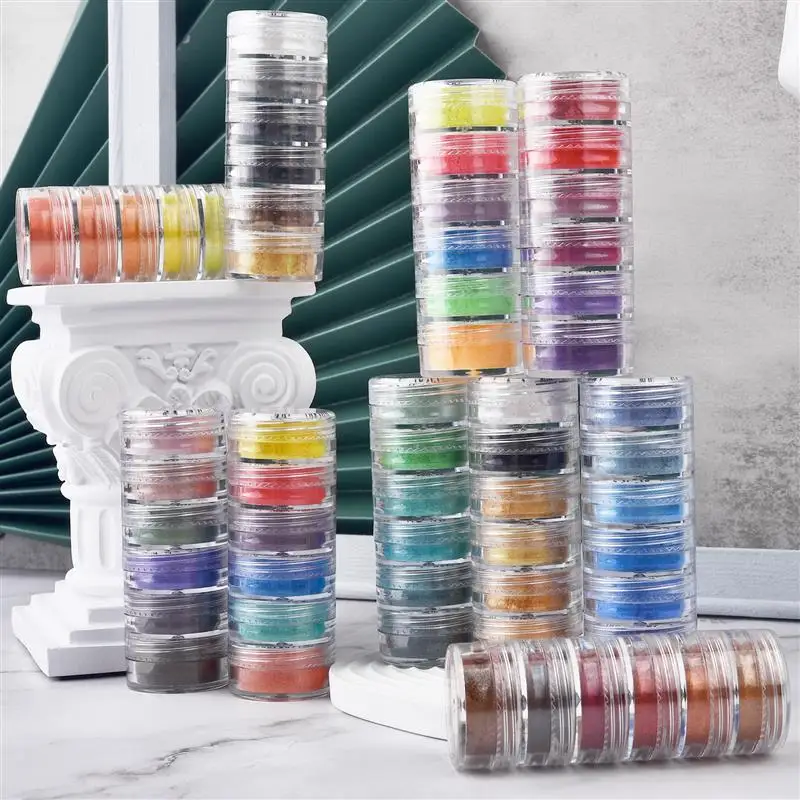 6-Colors-Set-Pearlescent-Powder-Resin-Pigment-Mica-Mineral-Powder-Dye ...