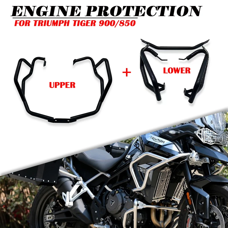 For Triumph Tiger 900 Upper And Lower Highway Engine Guard Crash Bar ...