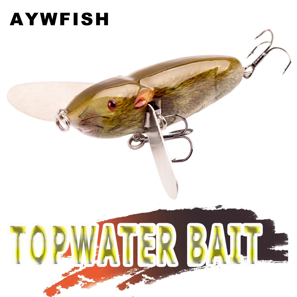 AYWFISH-Topwater-Bait-8CM-14G-Rattles-Hard-Bait-Mouse-Crankbait-Metal ...