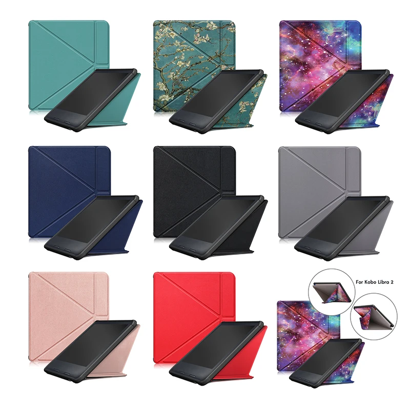 Tablet-Leather-Case-for-Kobo-Libra-2-2021-7Inch-Foldable-Holder-Tablets ...