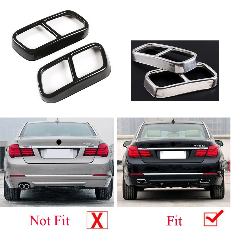For-BMW-7-Series-F01-2009-2014-Auto-Exterior-Accessories-2Pcs-Silver ...