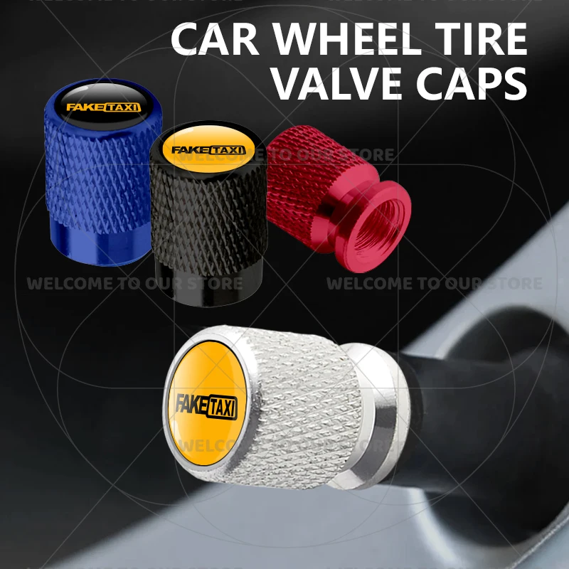 For FAKE TAXI Emblem JDM Funny Fashion 4Pcs Aluminum Motorcycle Car ...