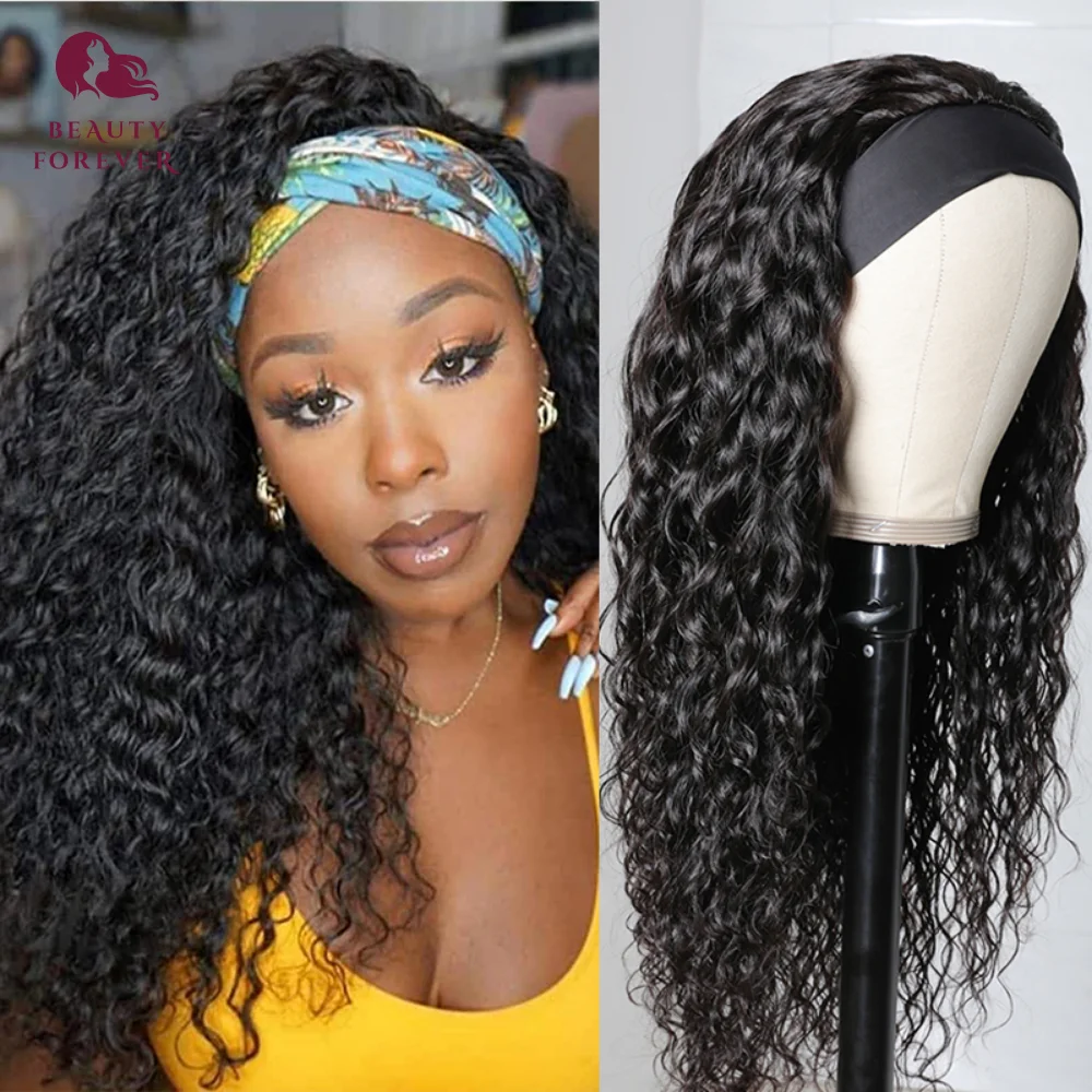 Beauty Forever Glueless Water Wave Headband Wigs Brazilian Scarf Wig ...
