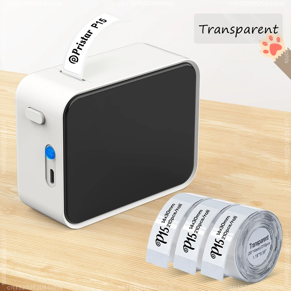 Portable-Thermal-Printer-P15-with-Transparent-Label-Sticker-Bluetooth-Labeling-Machine-Adhesive ...