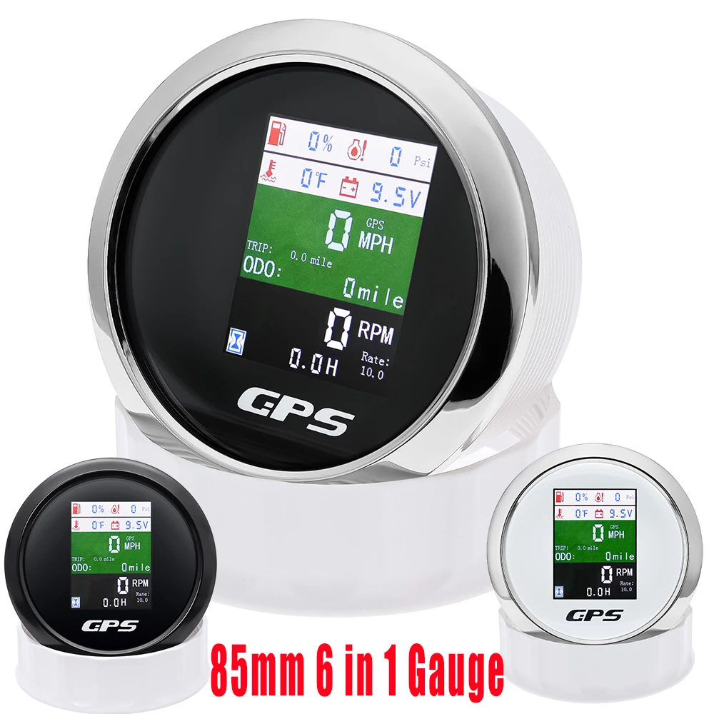 6-IN-1-Digital-GPS-Speedometer-Multi-functional-Waterproof-Car-Boat ...