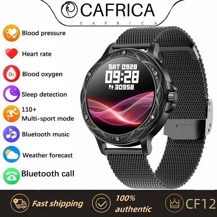 CAFRICA-CF12-Smart-Watch-Women-Blood-Pressure-Oxygen-Fashionable ...