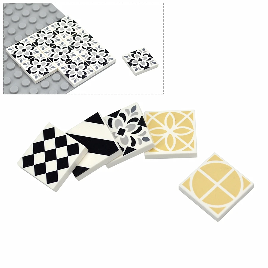 50pcs-Bricks-Smooth-2x2-Floor-Printed-Tile-Assembled-Building-Blocks ...