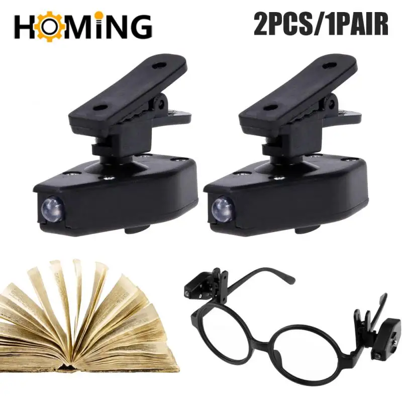 2pcs/set Adjustable Mini Flashlight Universal Glasses Reading Lamp ...