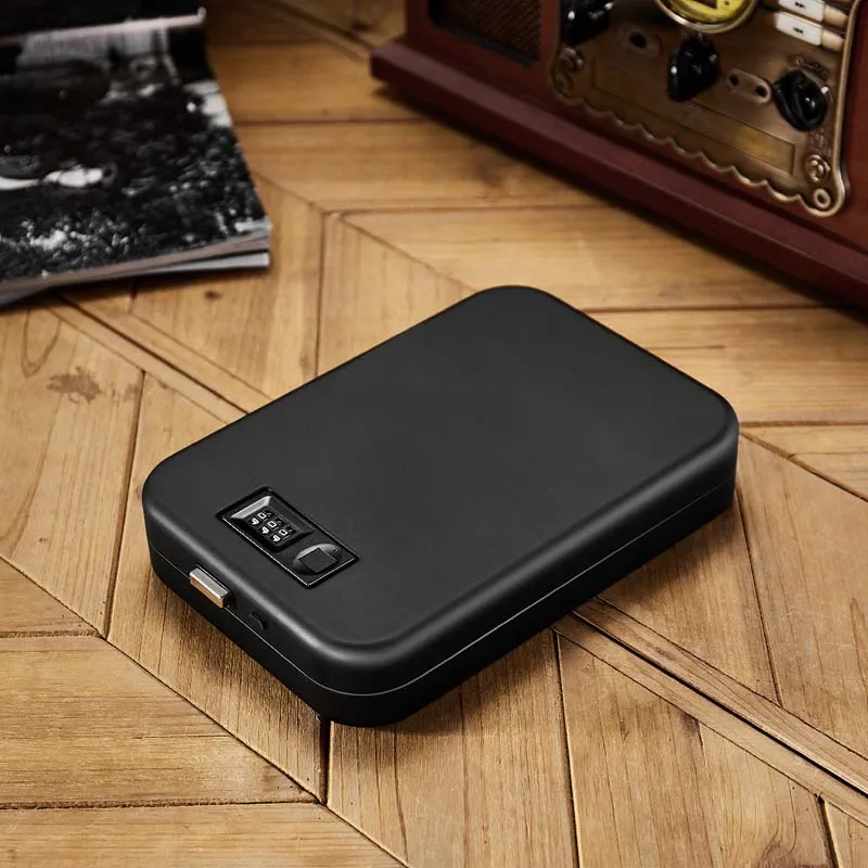 Smart-Mini-Fingerprint-Fire-Gun-Safe-Box-Digital-Mechanical-Password ...