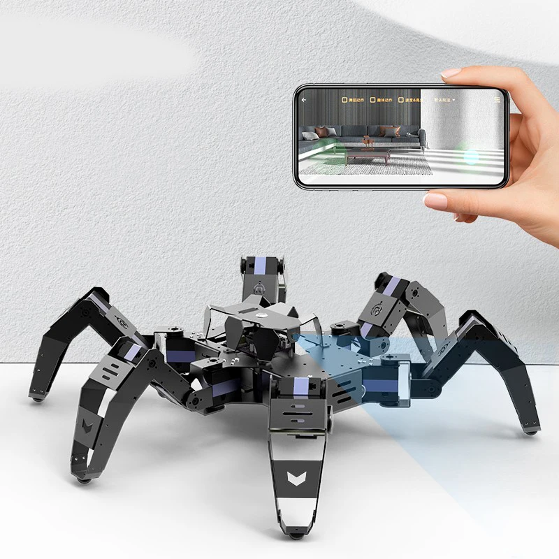 Hexapod Bionic Robot Spider Metal Servo 18 Dof Video Spider for Arduino Robot DIY Kit ESP32 ...