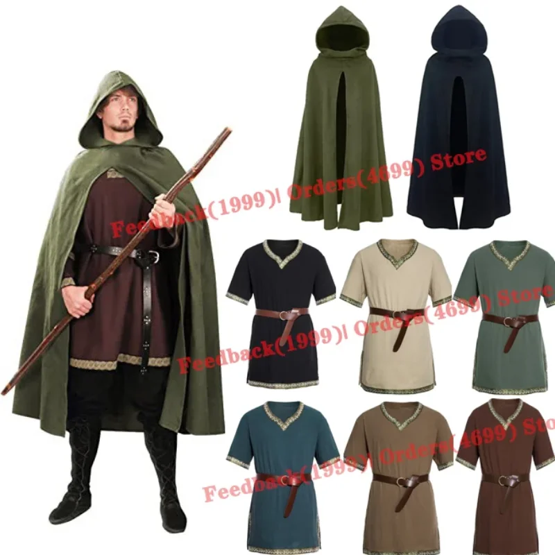Men-Medieval-Ancient-Hunter-Ranger-Costume-Ancient-Hooded-Cloak-Adult ...