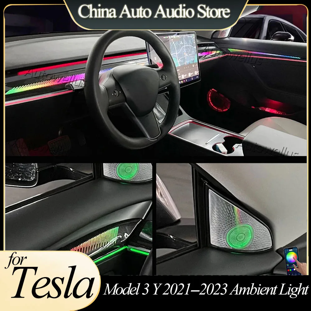 LED-Dynamic-Lighting-Ambient-Light-for-Tesla-Model-3-Y-2021-2023 ...