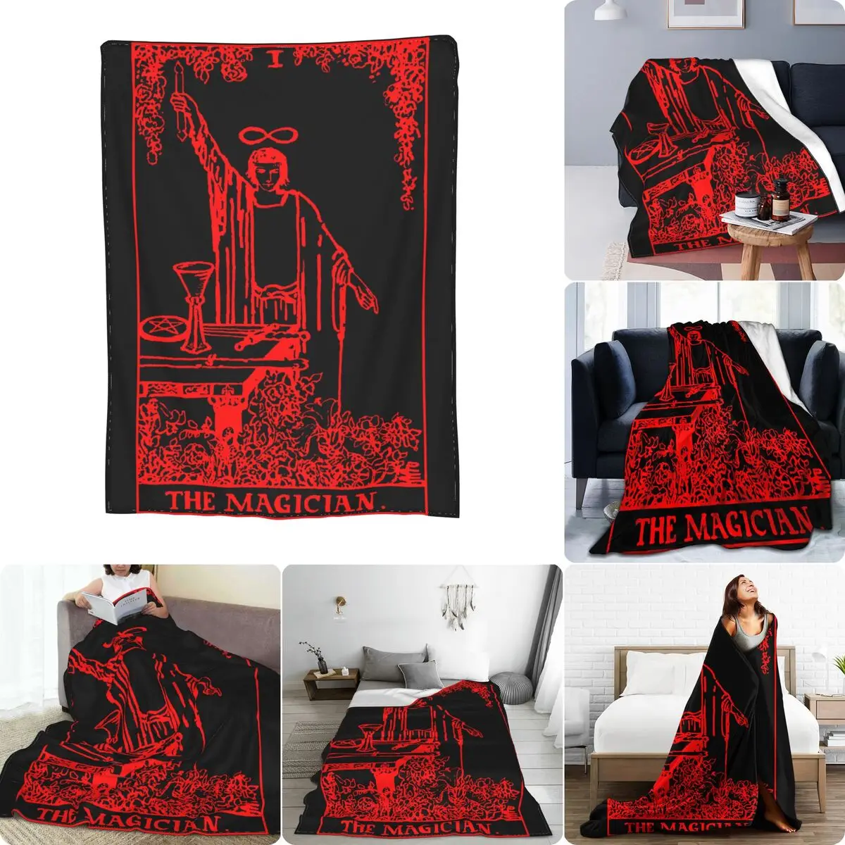 I Magican Tarot Occult Lucifer 666 Goth Blackcraft Satanic Ultra-soft ...